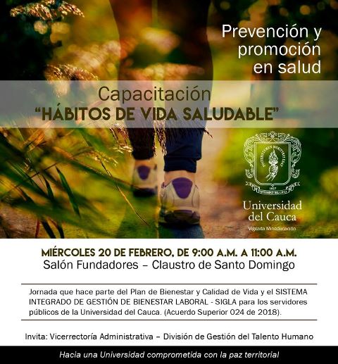 Campaña Prevención y Promoción en Salud. Capacitación “Hábitos de Vida ...